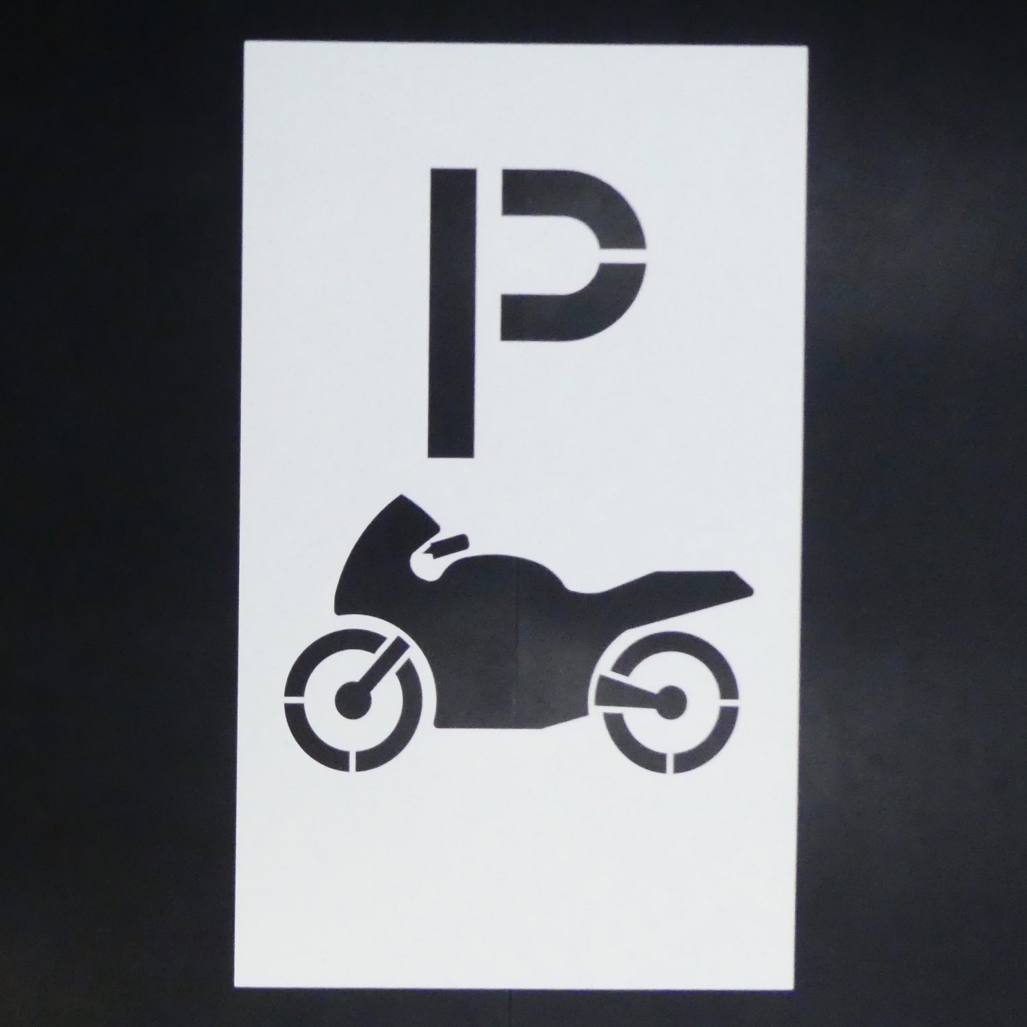 Motorcycle Parking Symbol – Stencilworx Store